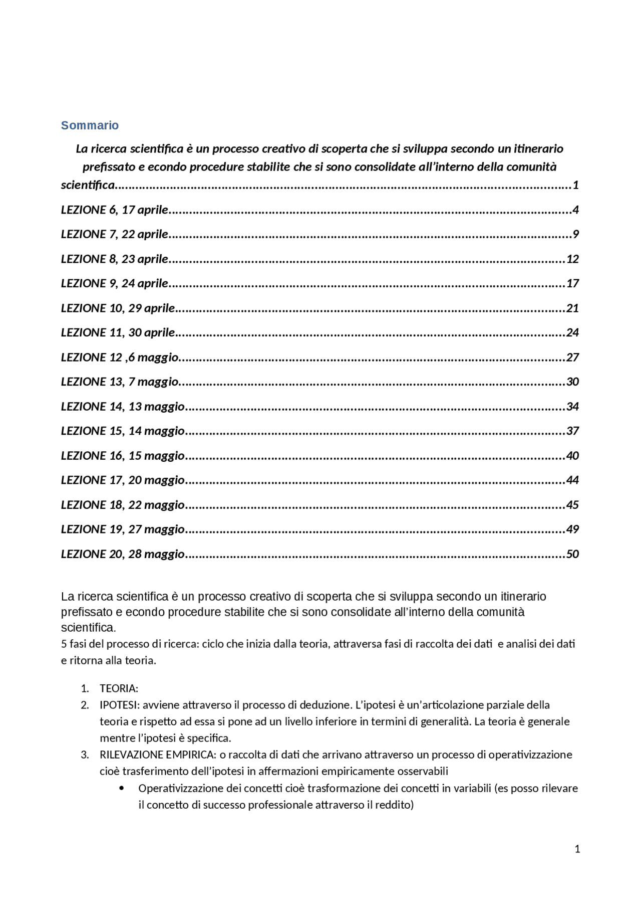 Slide Metodologia Della Ricerca Sociale Docsity
