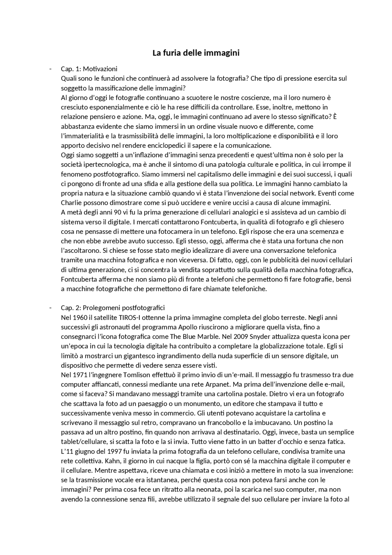 La Furia Delle Immagini Docsity