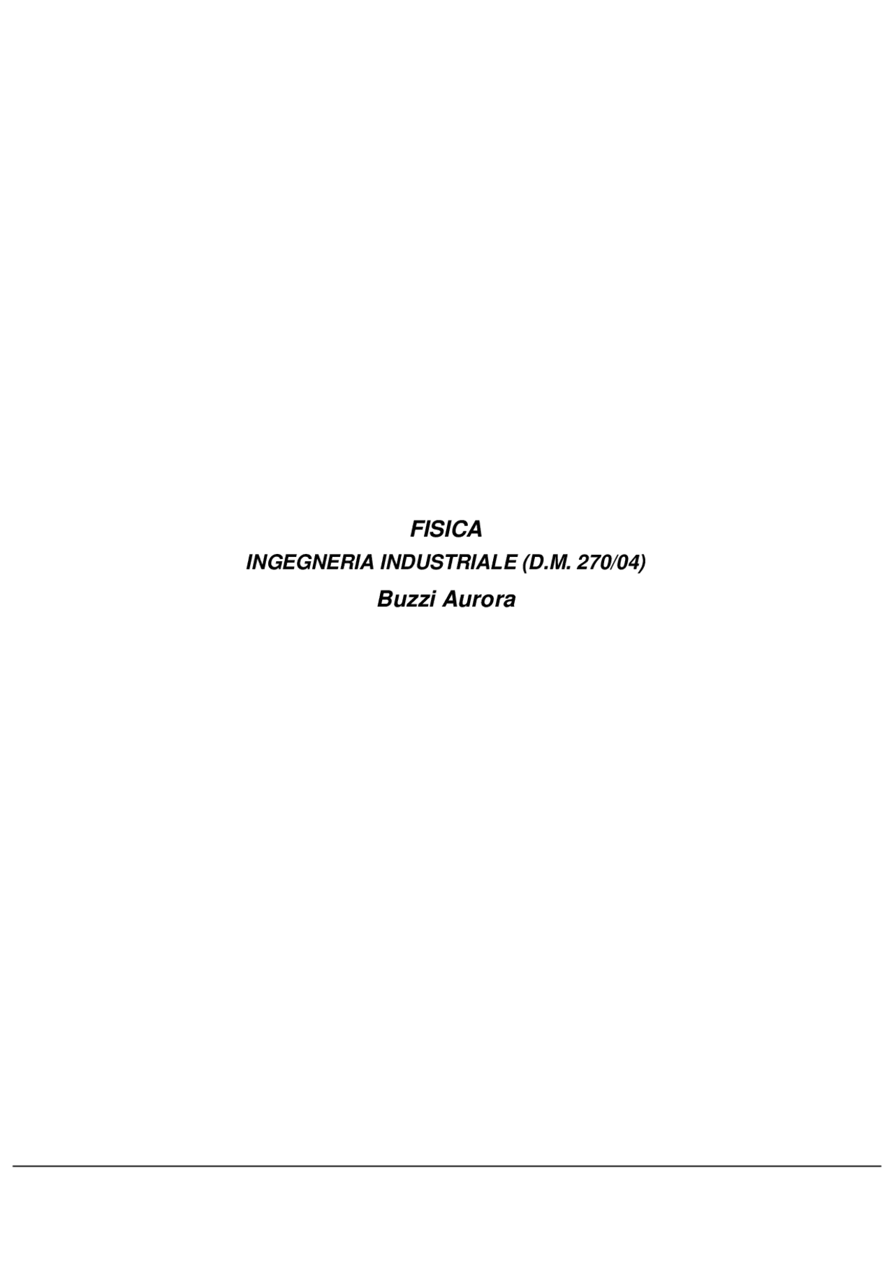 Paniere Fisica Profssa Buzzi Aurora Panieri Di Fisica Docsity