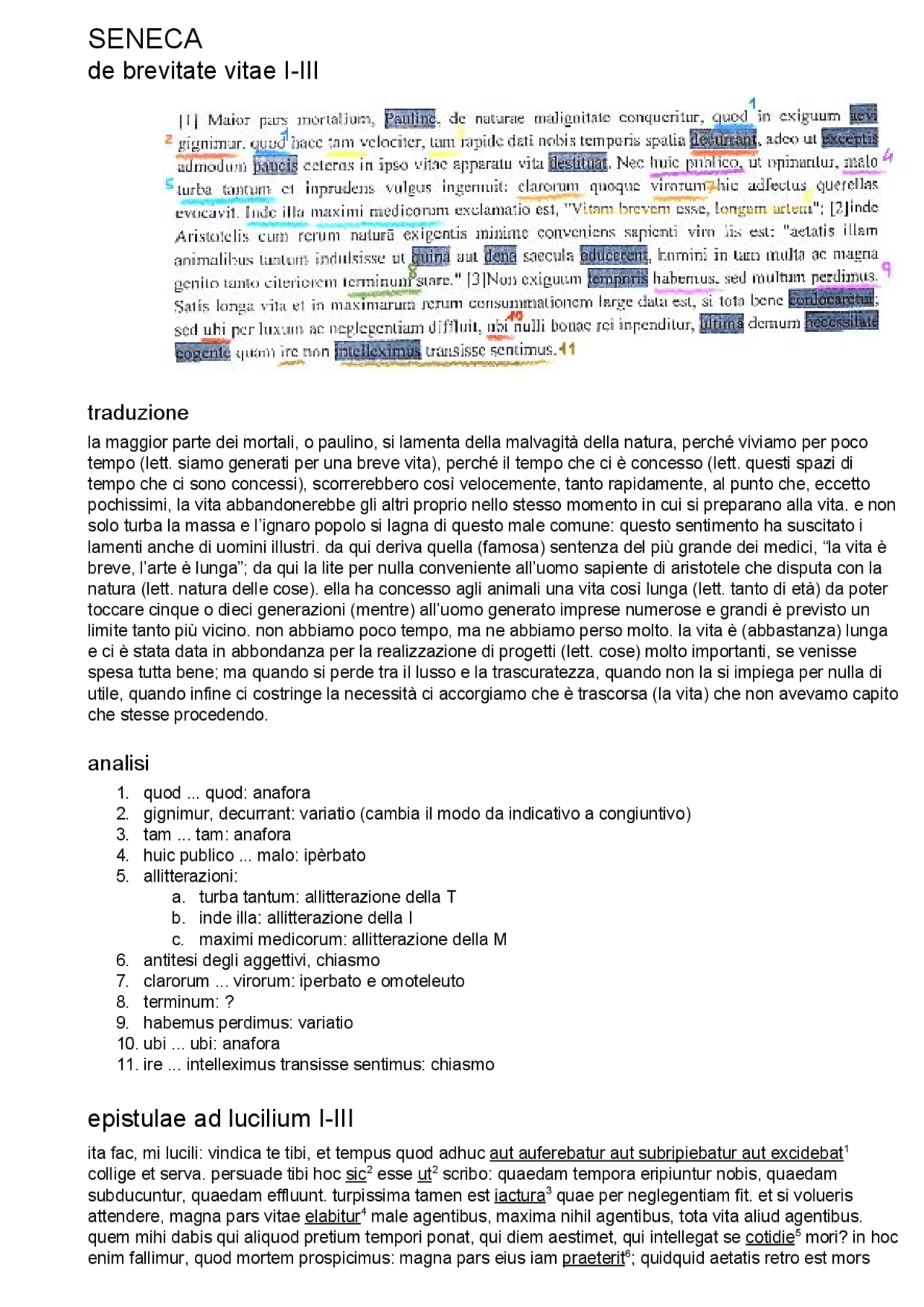 Versioni Classiche Latino Docsity