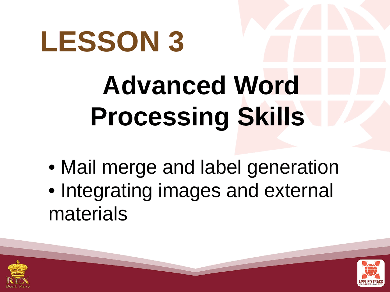 L3 Advanced Word Processing Skills.pptx | Exercises Technology | Docsity