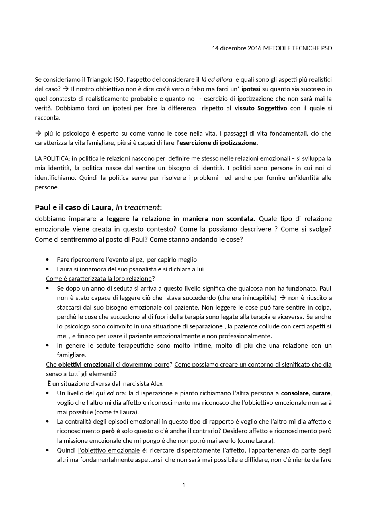 Lezione Di Metodi E Tecniche Psicodiagnostiche Docsity