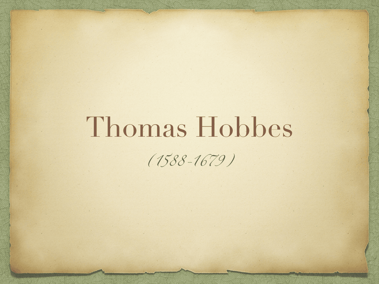 Slide Riassuntive E Punti Chiave Di Hobbes Docsity