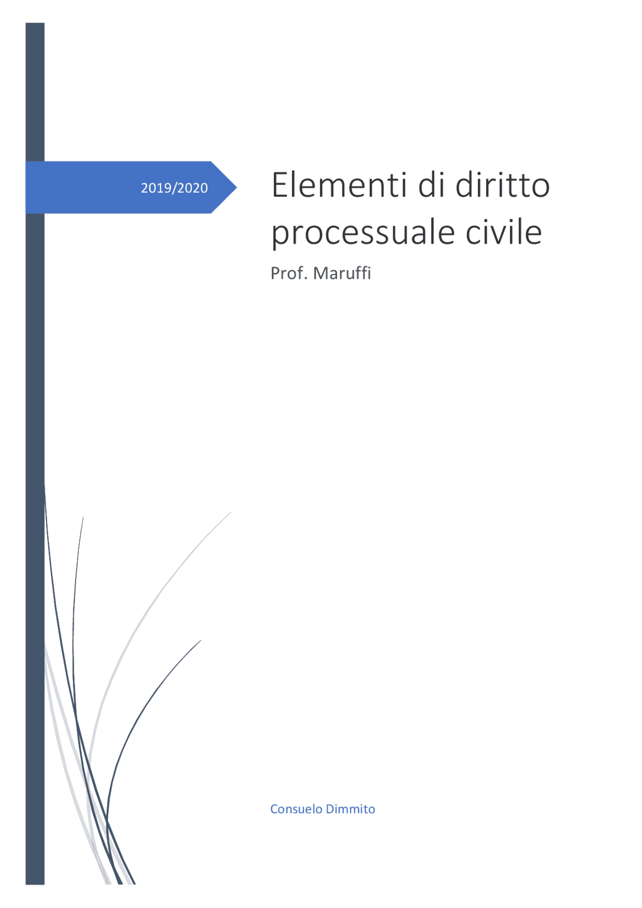 Elementi Di Diritto Processuale Civile Con Esercitazioni Docsity