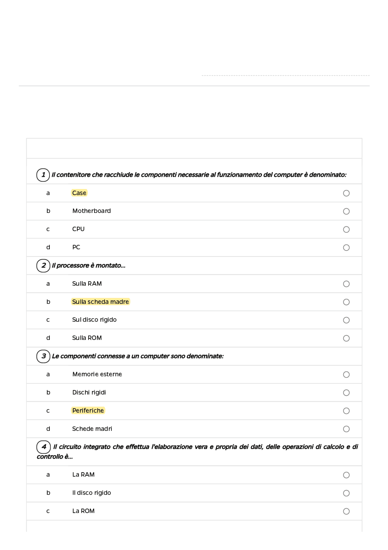 Risposte Esame Verificate Docsity