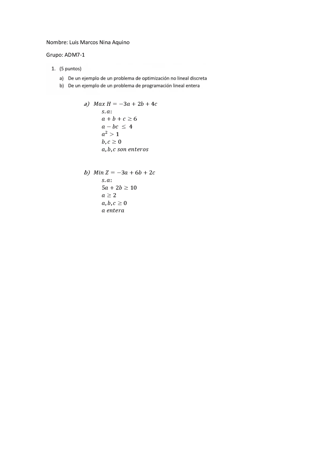 Ejercicios de simplex - Docsity
