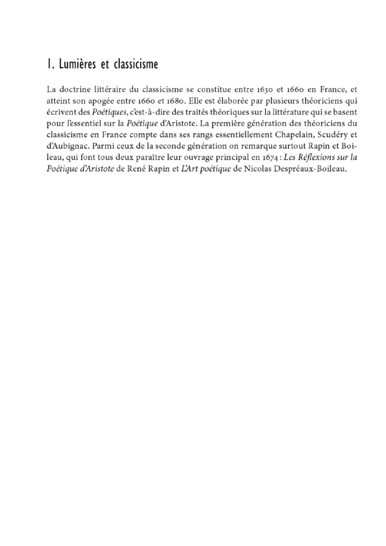 Il Classicismo In Francia Docsity