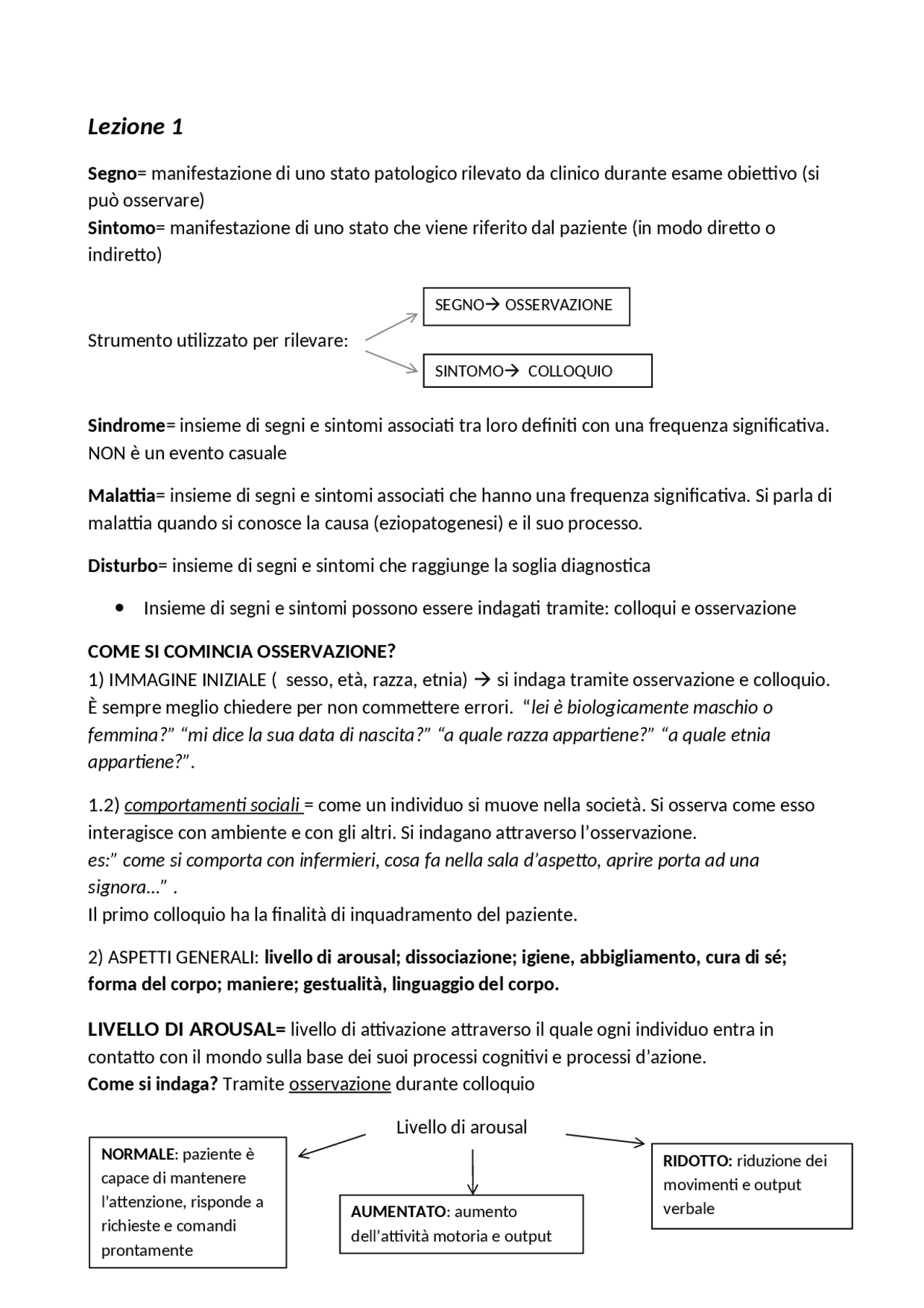 Elementi Di Psicopatologia Docsity