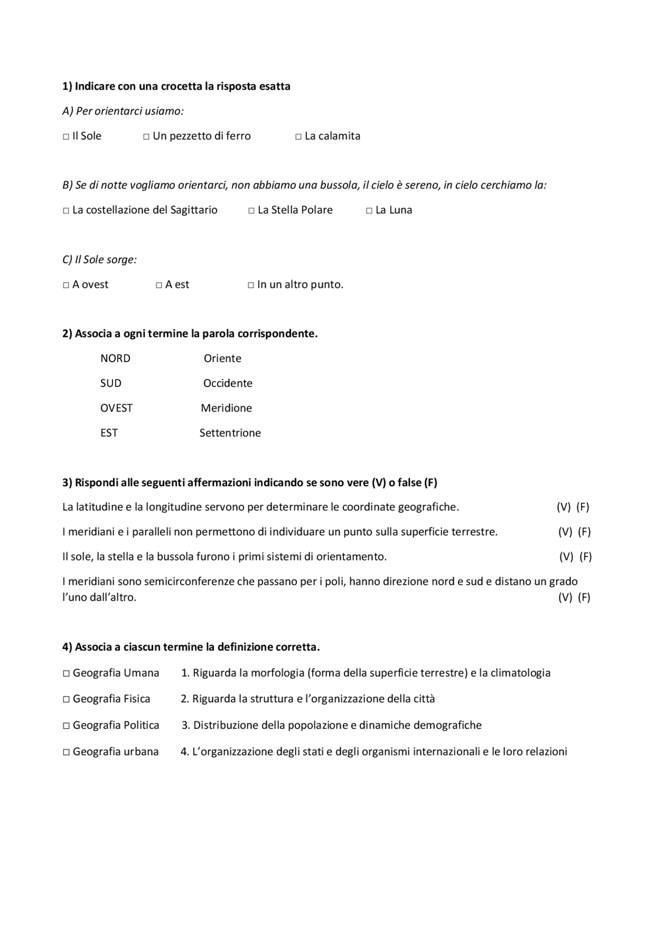 Domande Risp Multipla Docsity