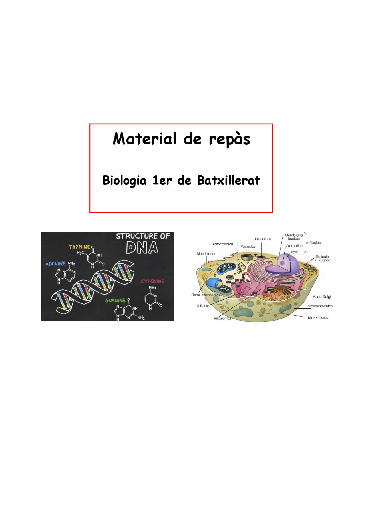 Repàs Biologia Exercicis De Batxillerat Docsity