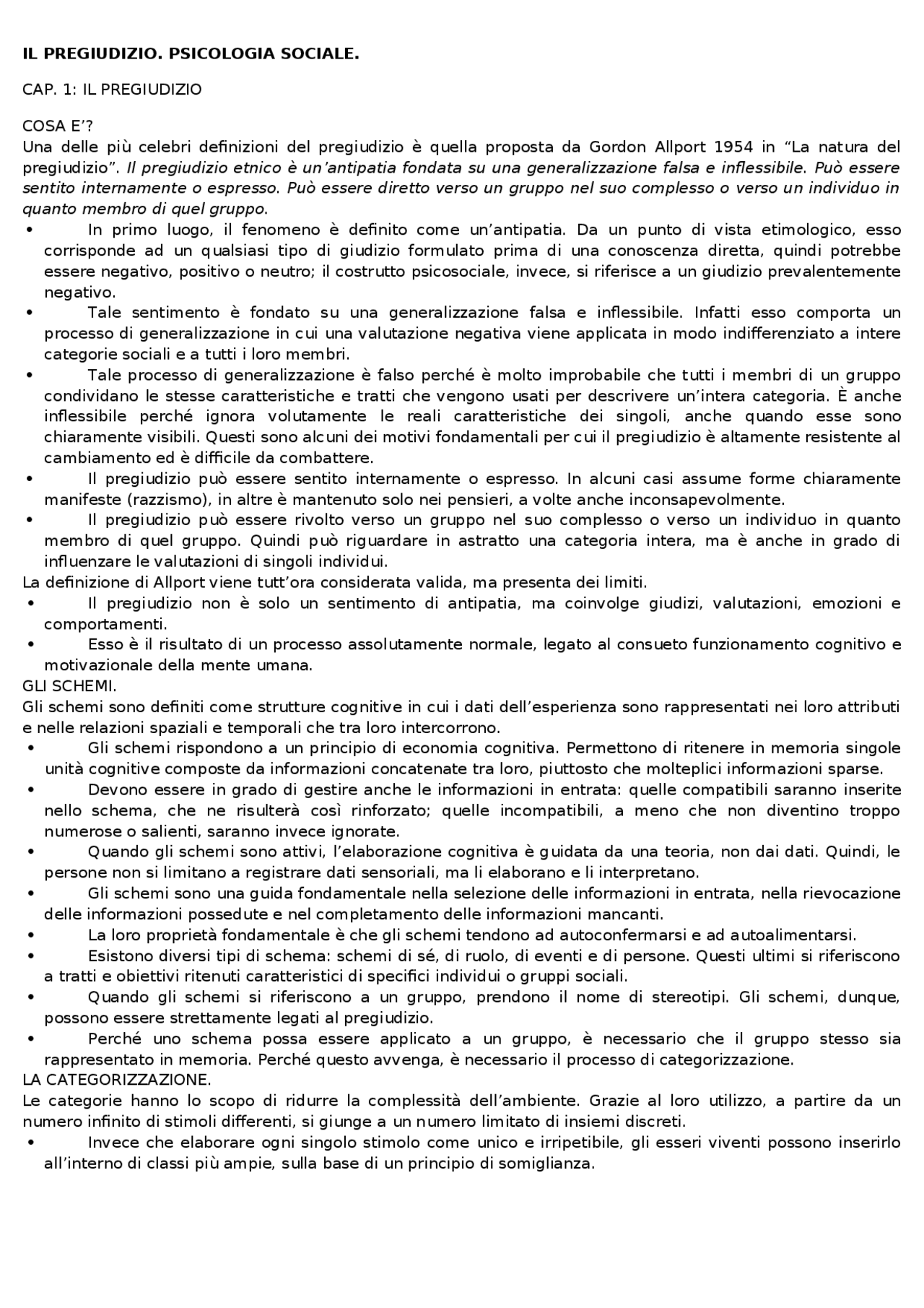 Riassunto Per Psico Sociale Docsity