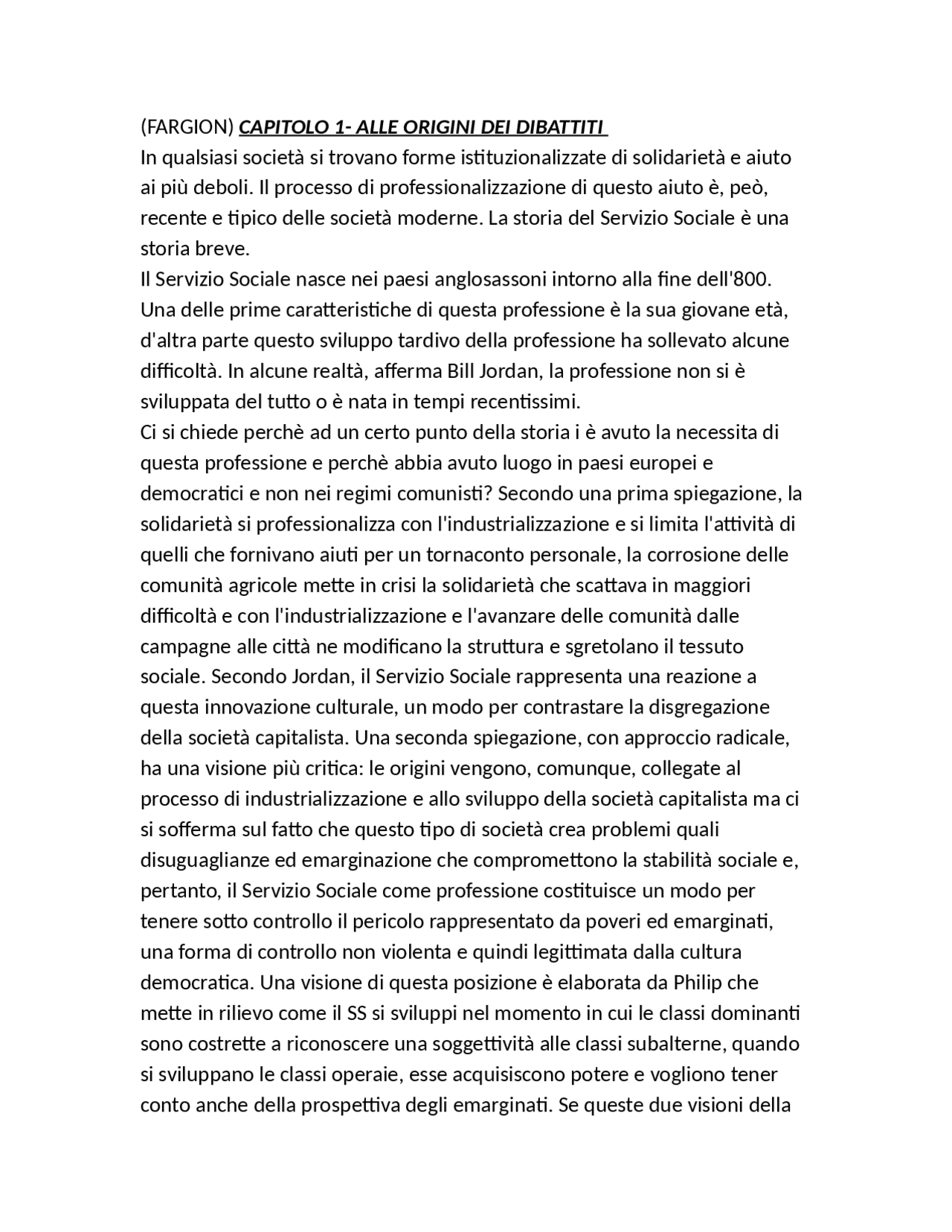 Il Metodo Del Servizio Sociale Docsity