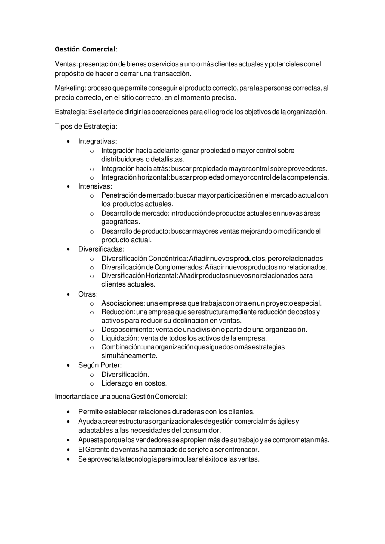 Resumen Final De Gestión Comercial 2 Docsity