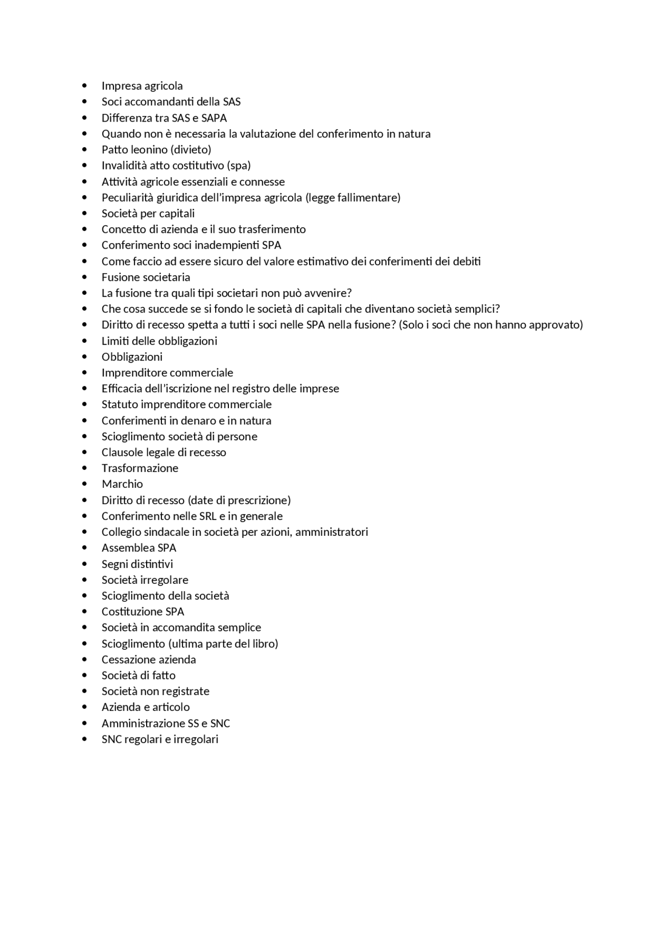 Domande Esame Diritto Commerciale Docsity