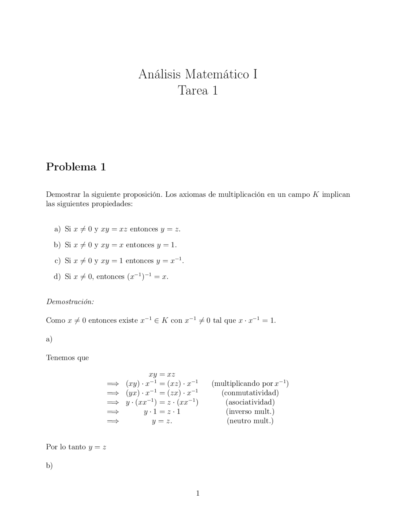 Análisis Matemático I Docsity