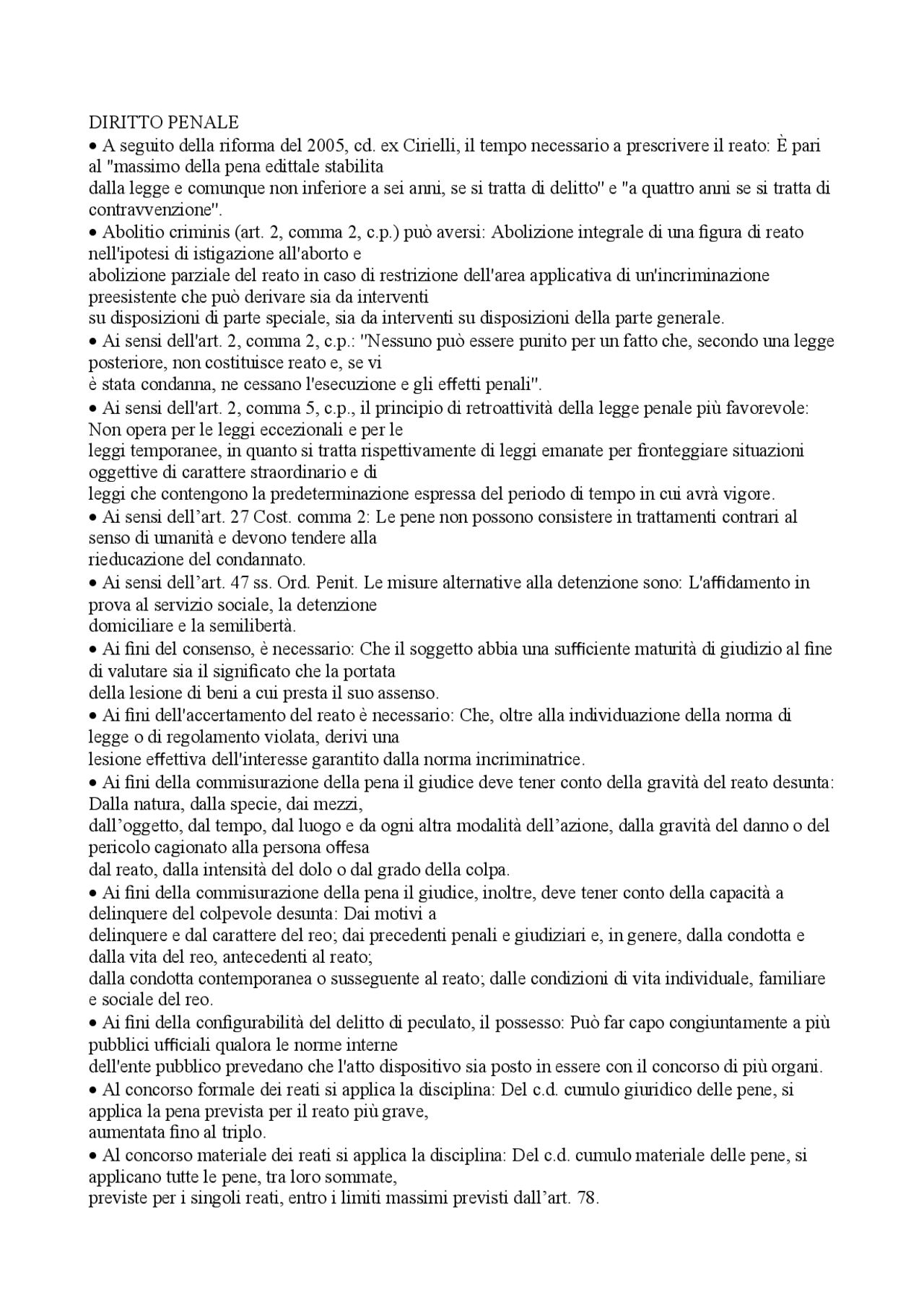 Diritto Penale Domande E Risposte Docsity