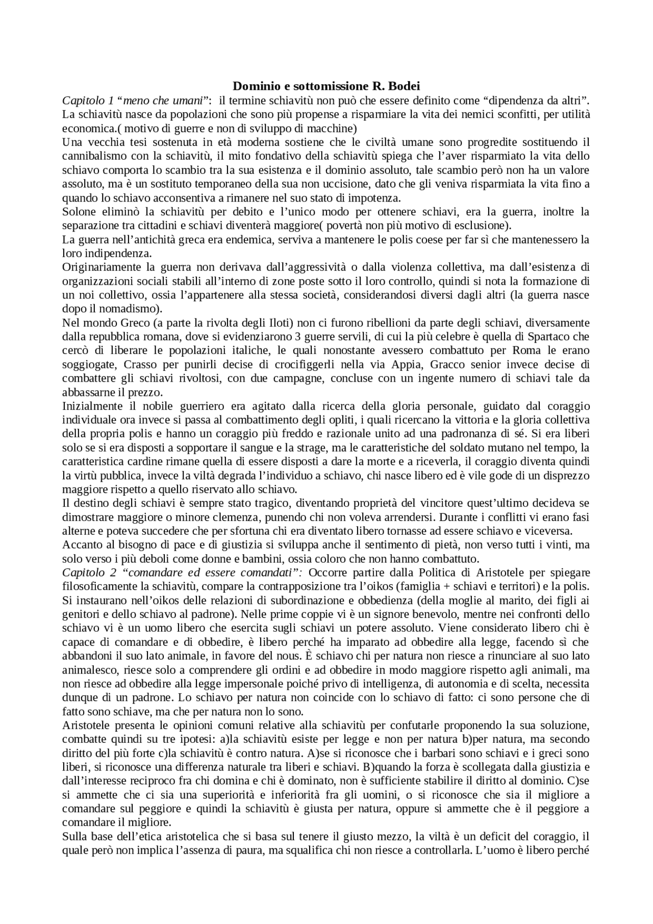 Dominio E Sottomissione Di Remo Bodei Docsity