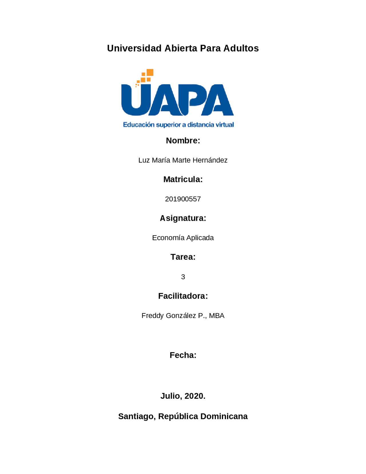 Tarea 3 Economía Aplicada Apuntes De Economía Docsity