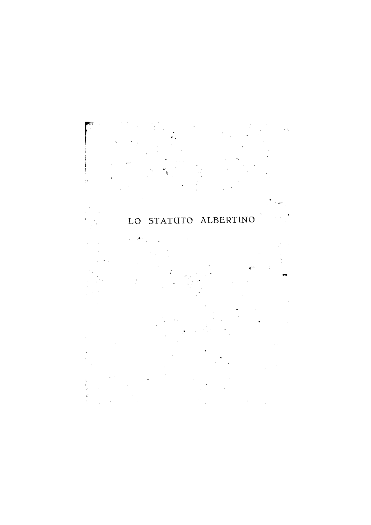 LO STATUTO ALBERTINO DEL 1848 - Docsity