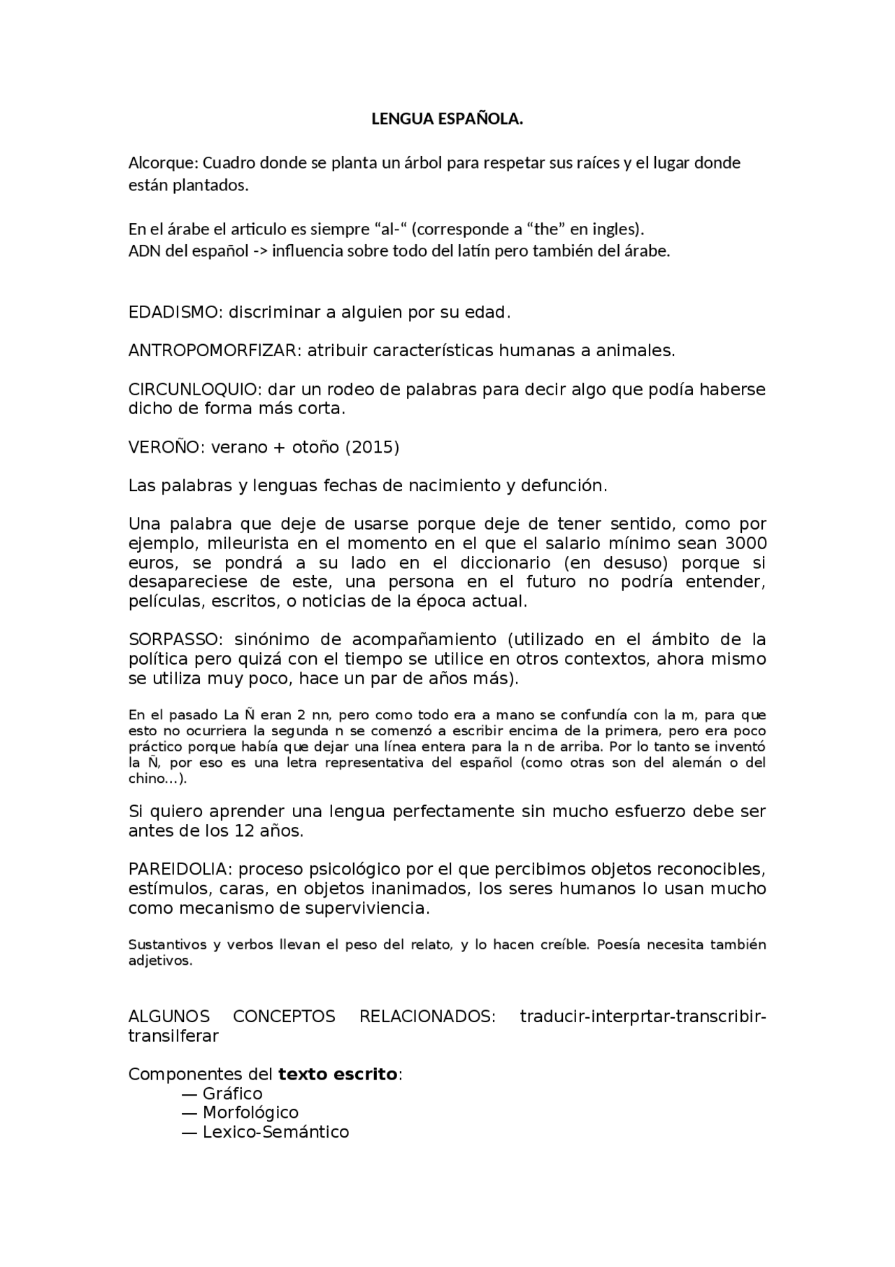 Apuntes Lengua Española 2º Curso Comunicación Audiovisual Docsity