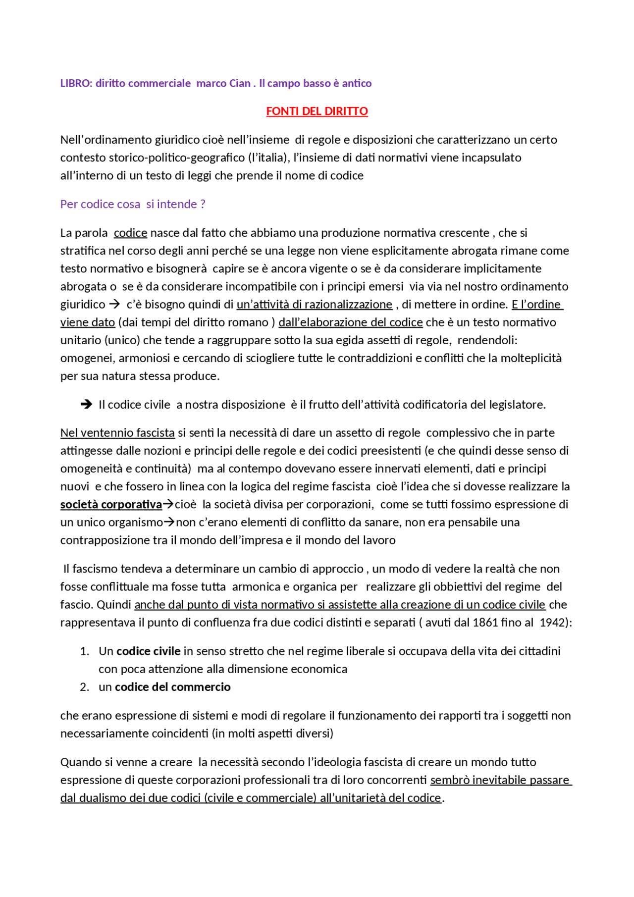 Lez 1 Diritto Commerciale Docsity