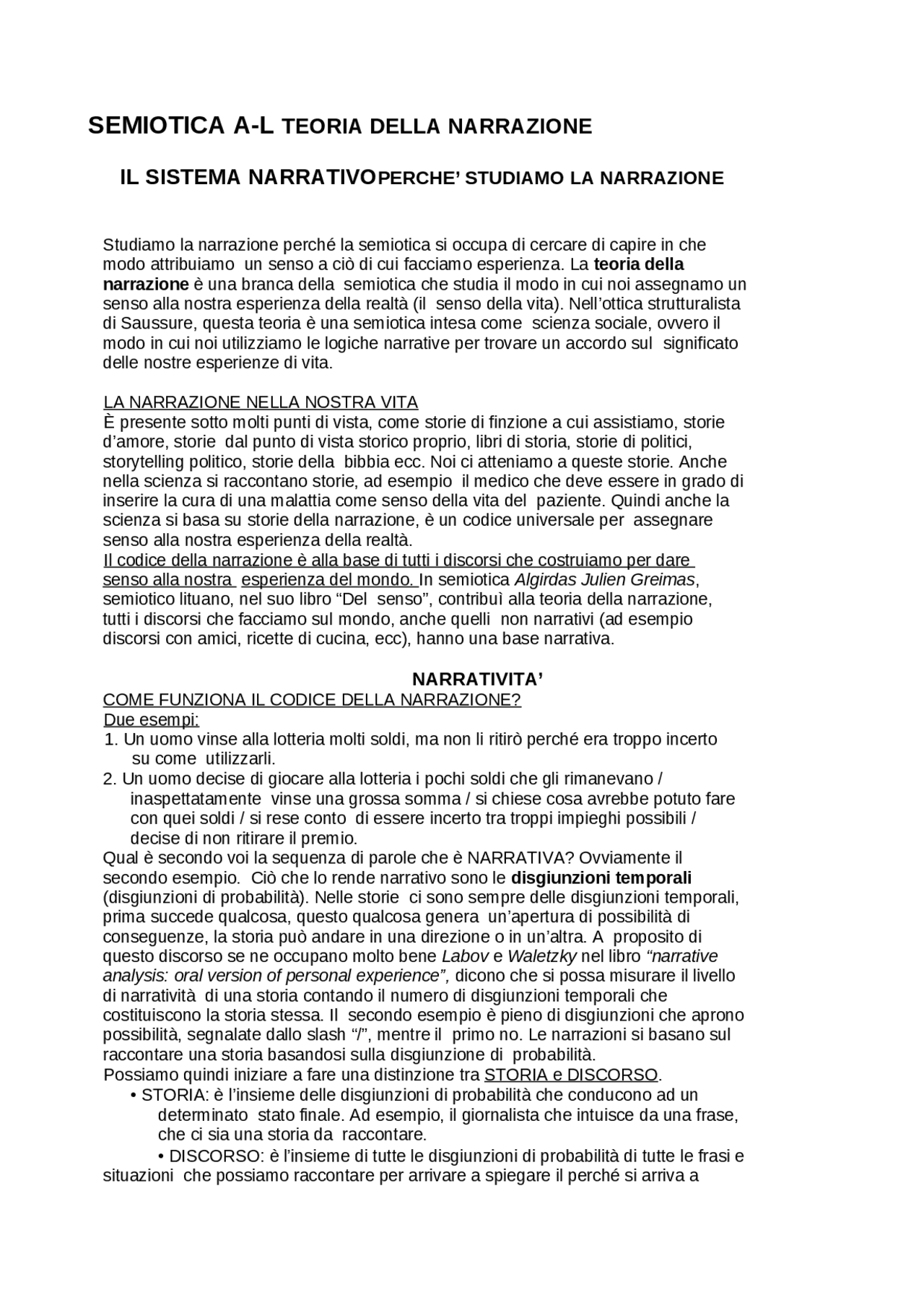 Appunti Semiotica Al Docsity
