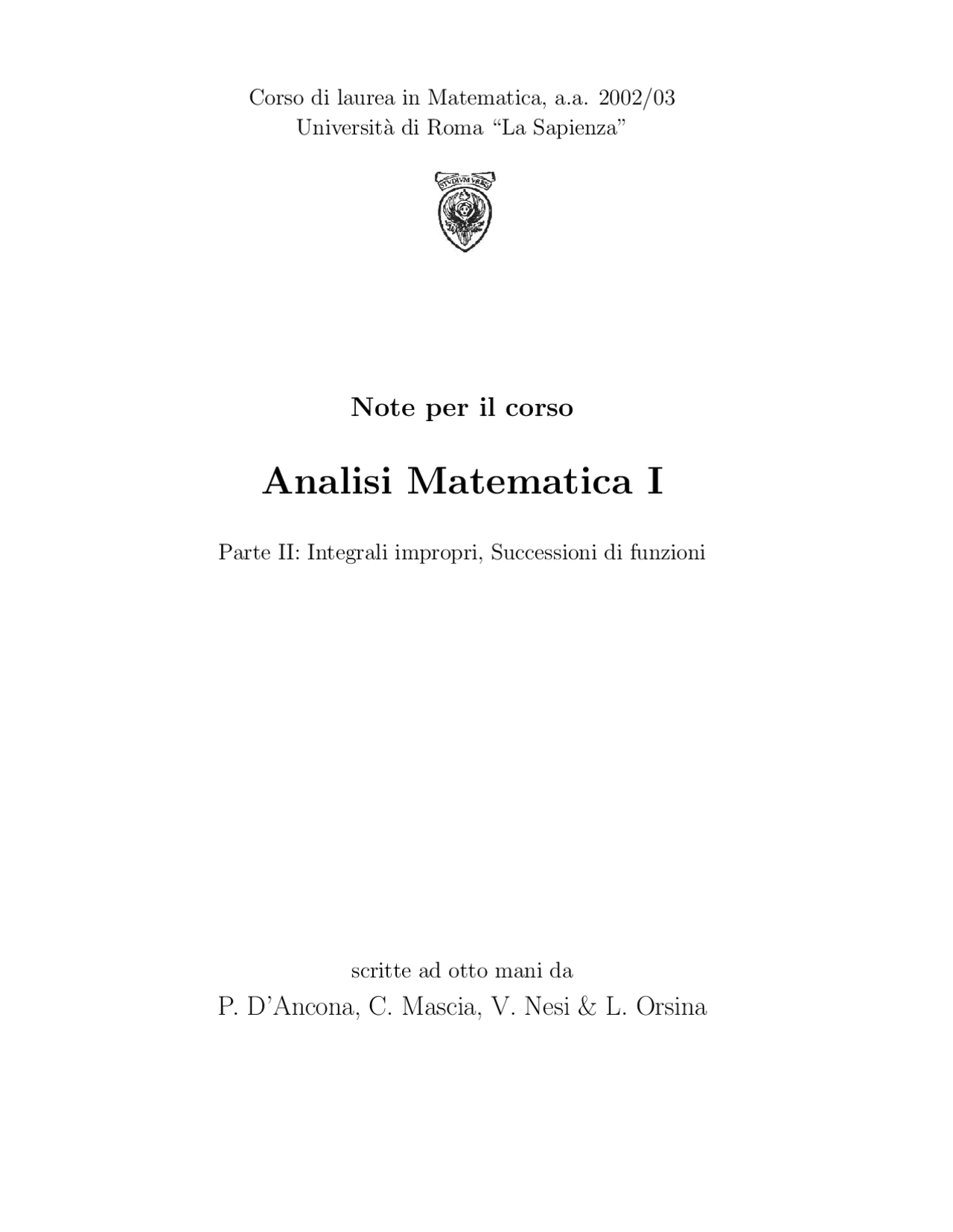 Integrali Impropri 1 Docsity