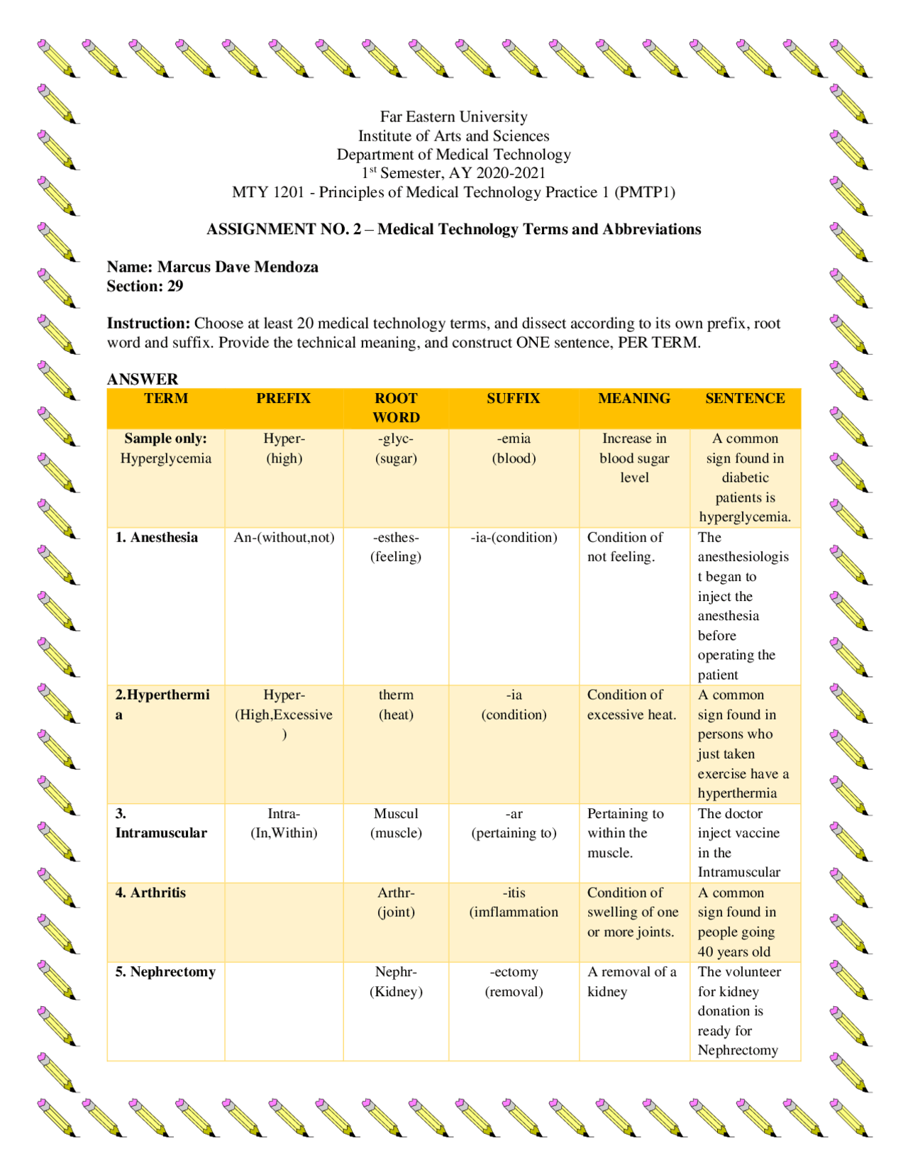 Assignment For The Science Biology Exams Computer Science Docsity