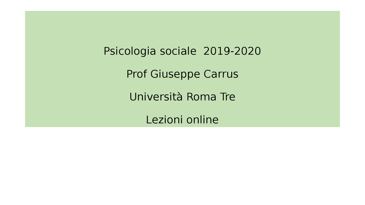 Psicologia Sociale O Generale Docsity