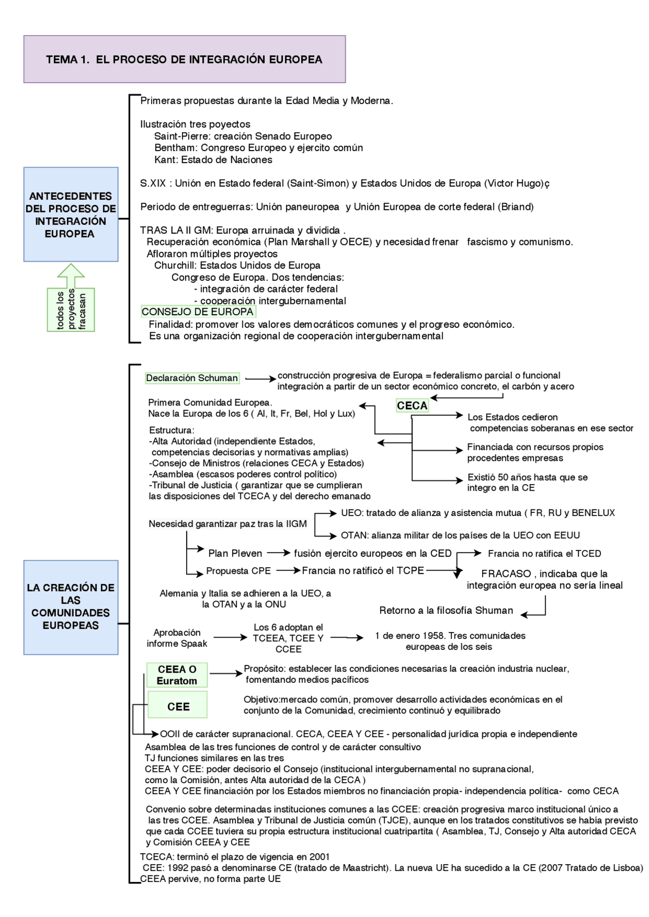 ESQUEMA TEMA 1 IJUE Prof Valentin UV | Esquemas y mapas conceptuales de Derecho Común | Docsity