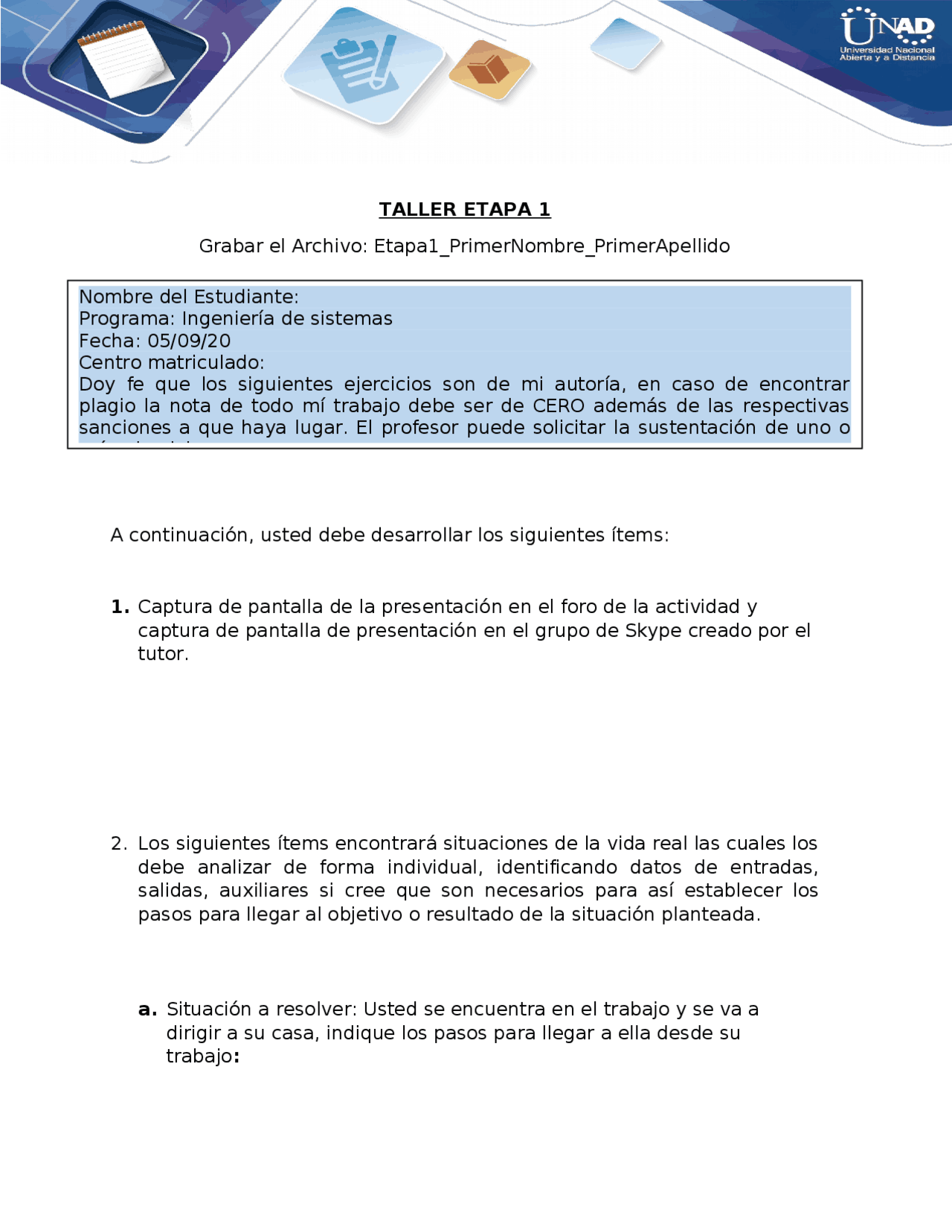 Etapa 1 Algoritmos Ejercicios De Algoritmos Y Programación Docsity