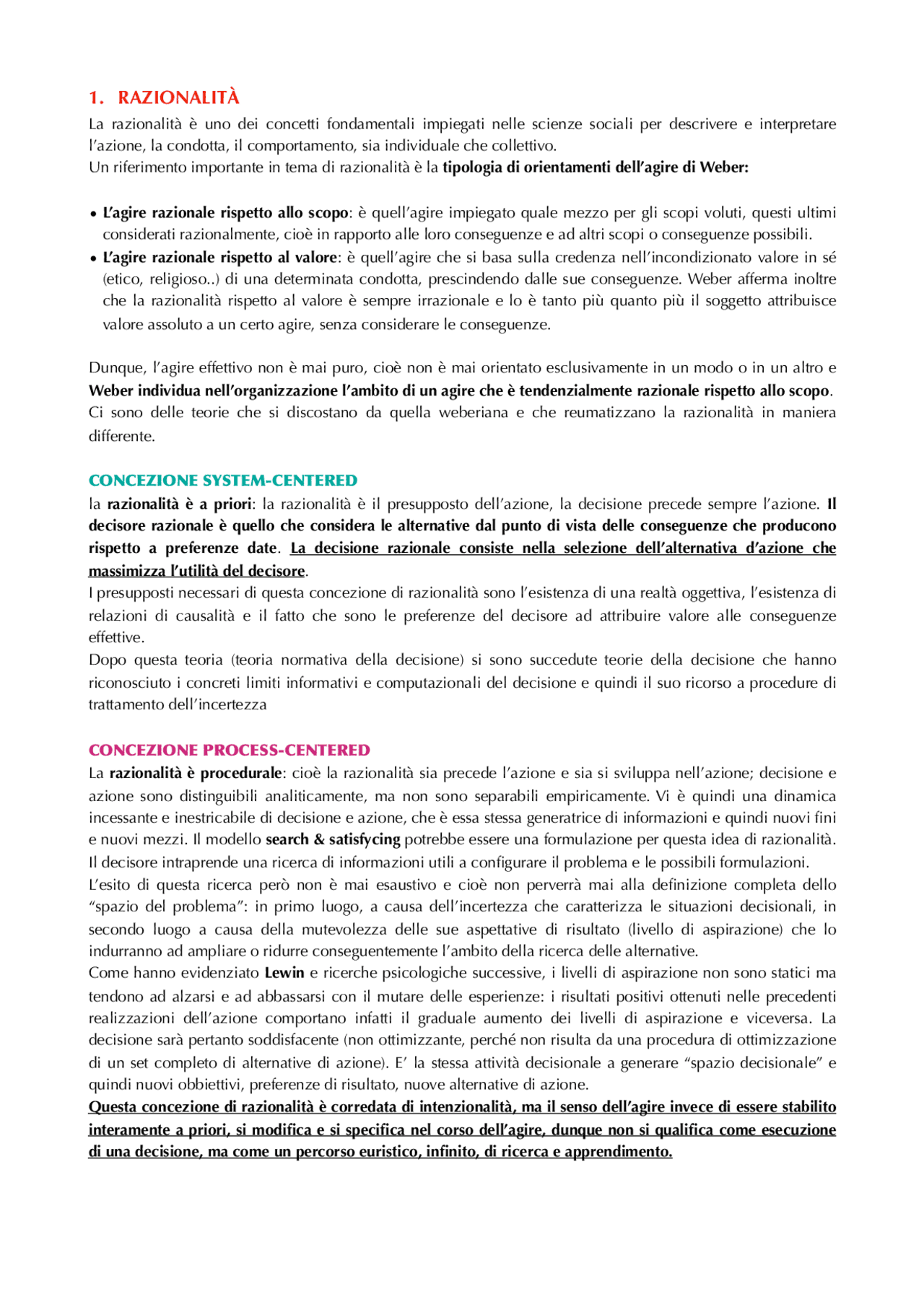 Riassunto Organizzazione Aziendale Docsity