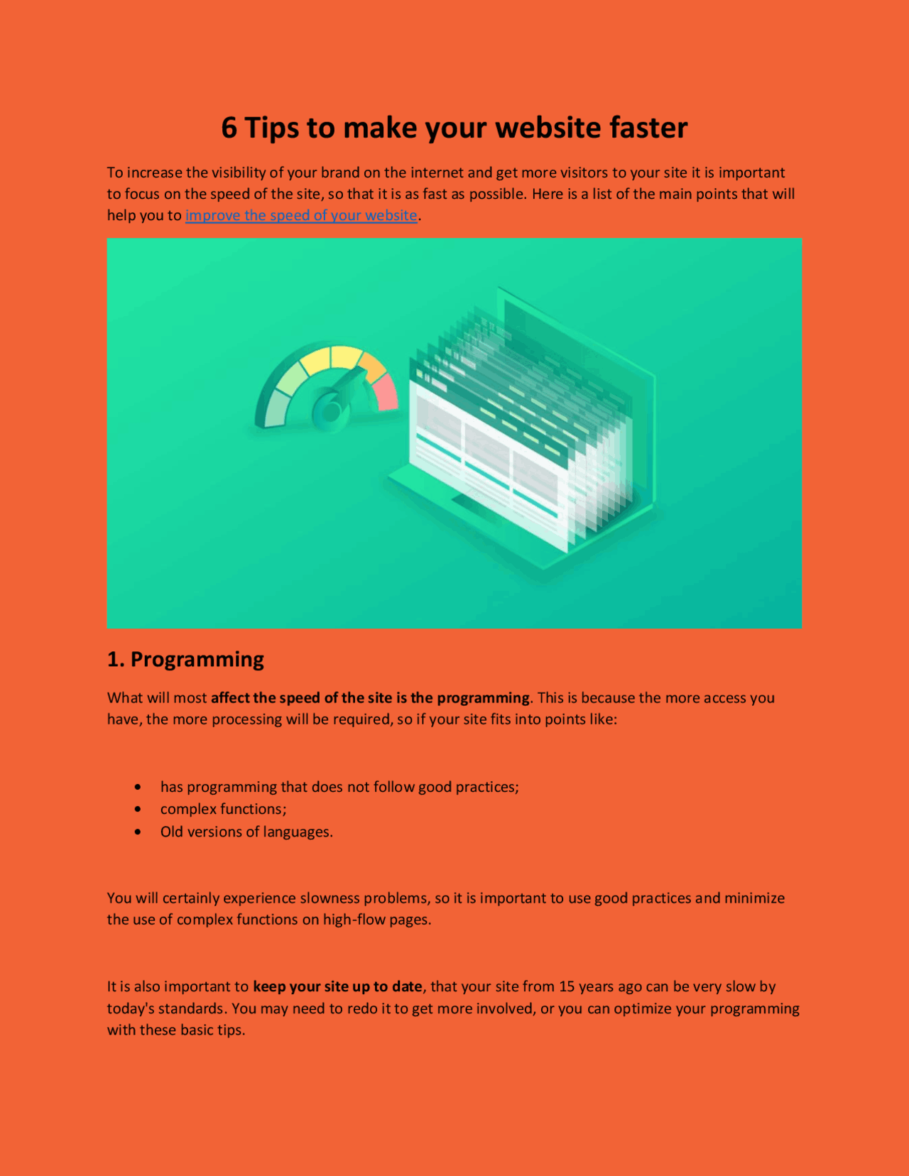 How to Speed up your website - Docsity