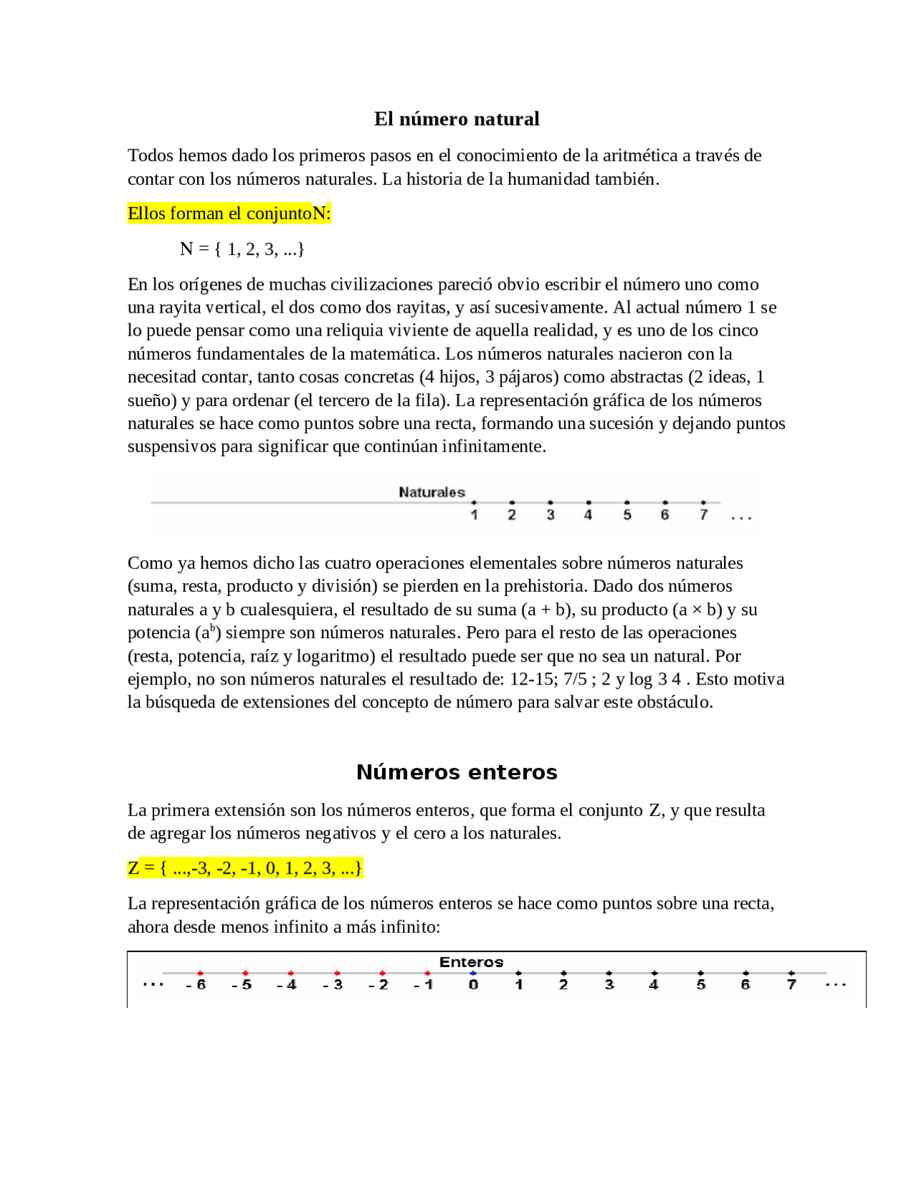 números naturales apuntes de los primeros días | Apuntes de Matemáticas ...