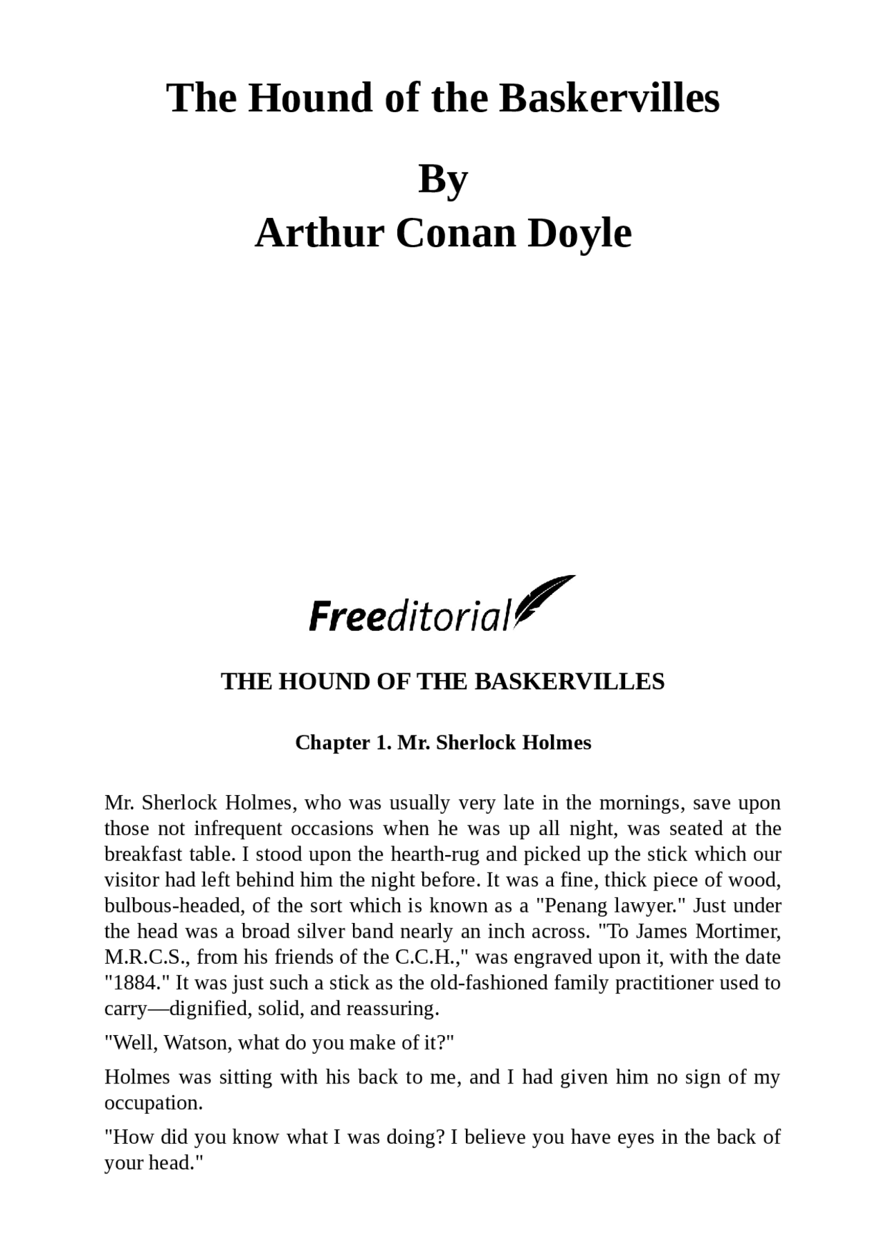 The hound of the baskervilles MACMILLAN - Docsity