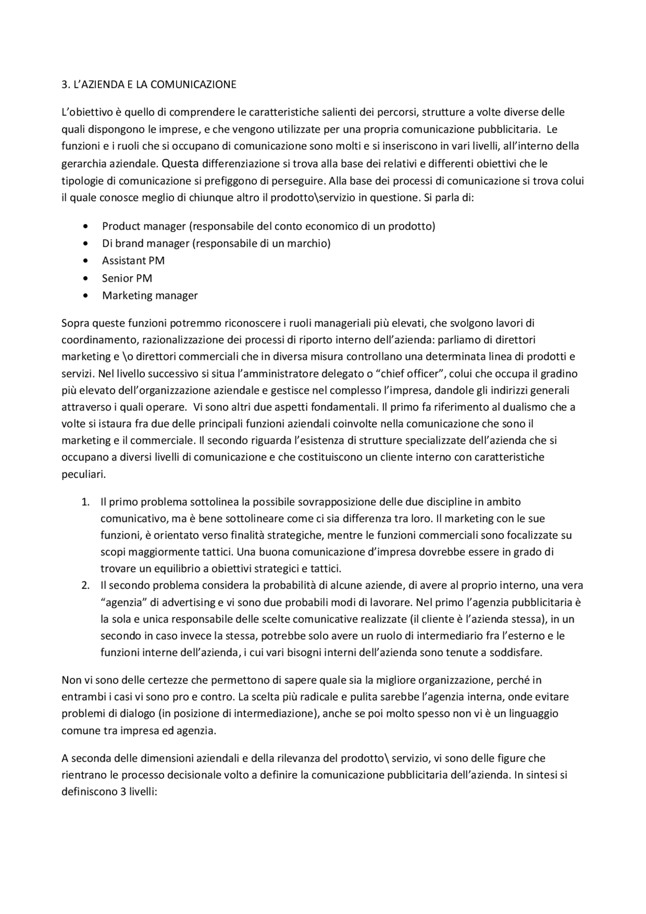 Pubblicità Teorie E Tecniche Capitolo 3 Docsity