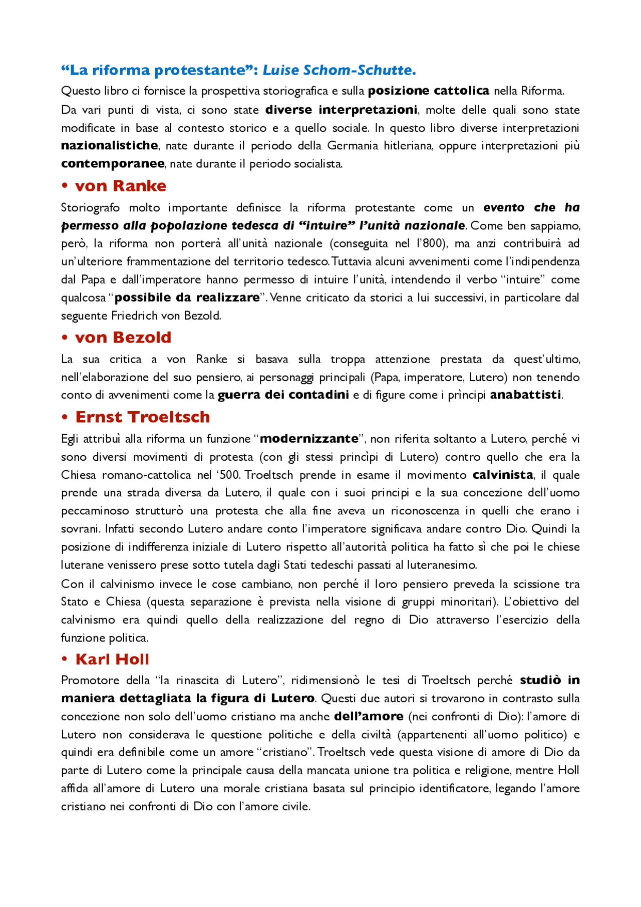 La Riforma Protestante Docsity