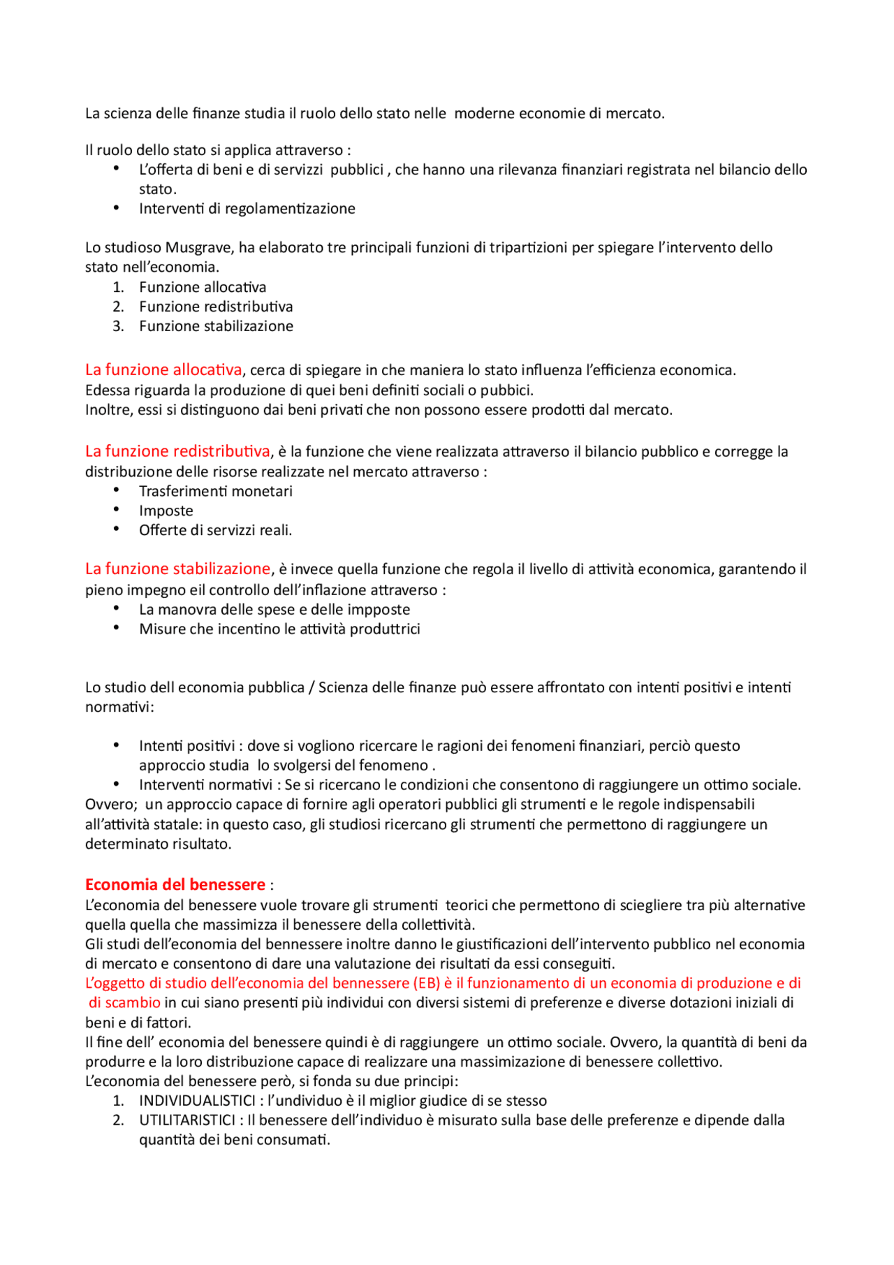 Scienze Delle Finanze Docsity