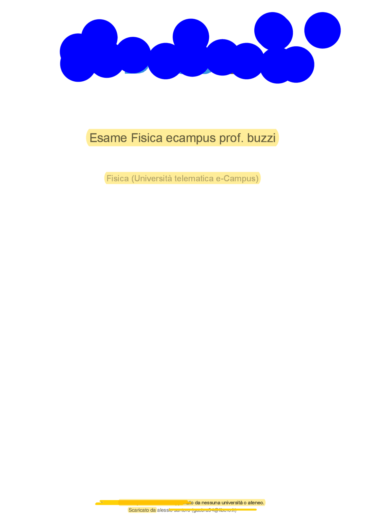 Fisica Buzzi Aurora Risposte Multiple In Ordine Alfabetico Docsity
