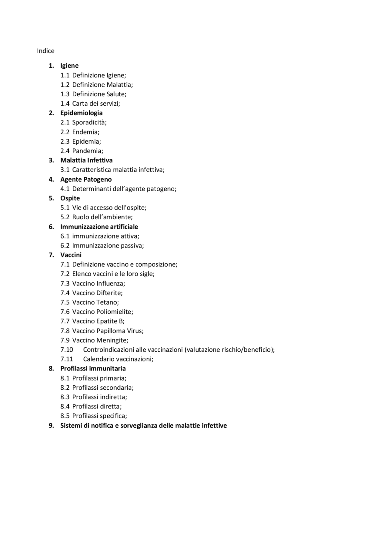 Appunti Approfonditi Di Igiene Per Cdl Di Infermieristica Docsity