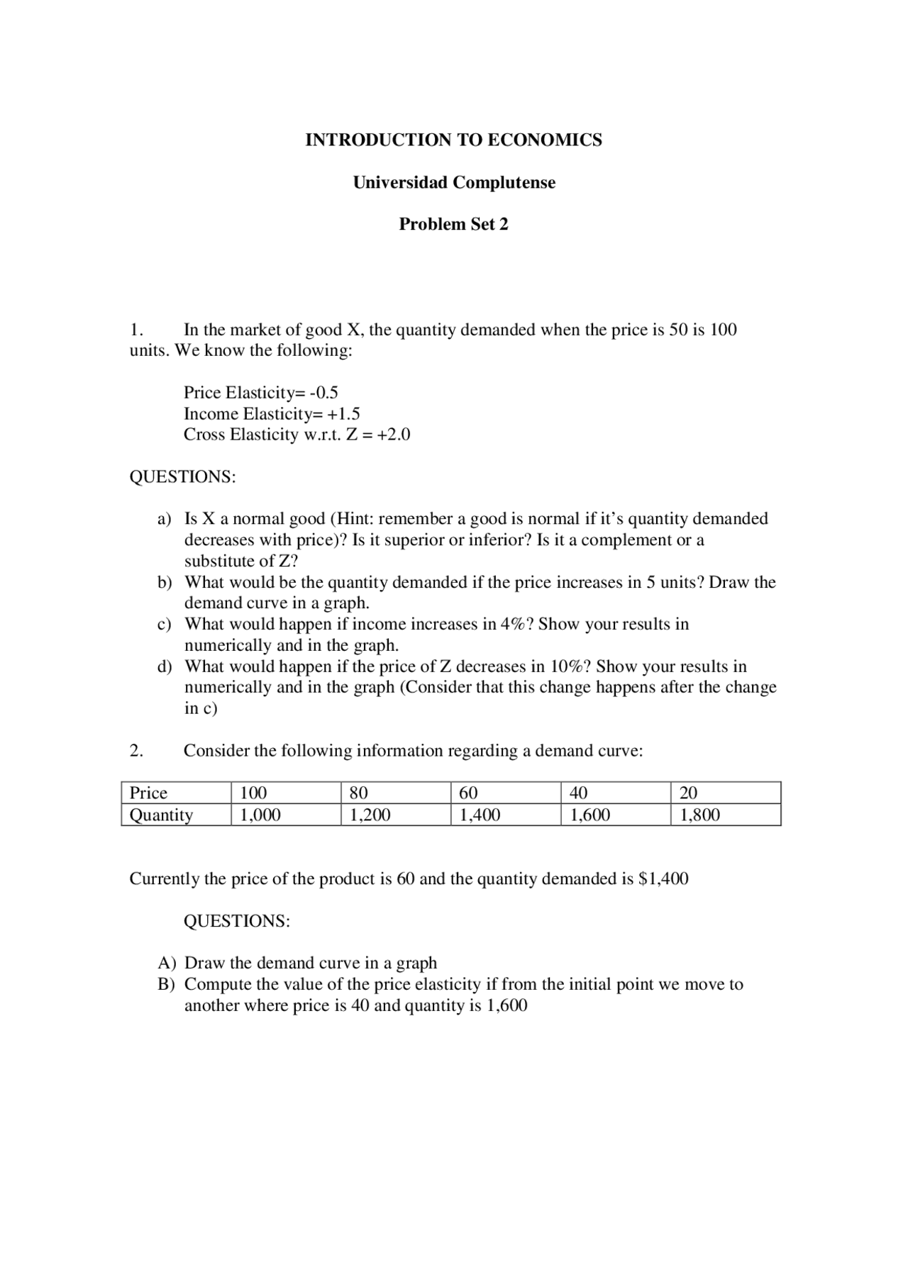 Problem Sets Prácticas Docsity