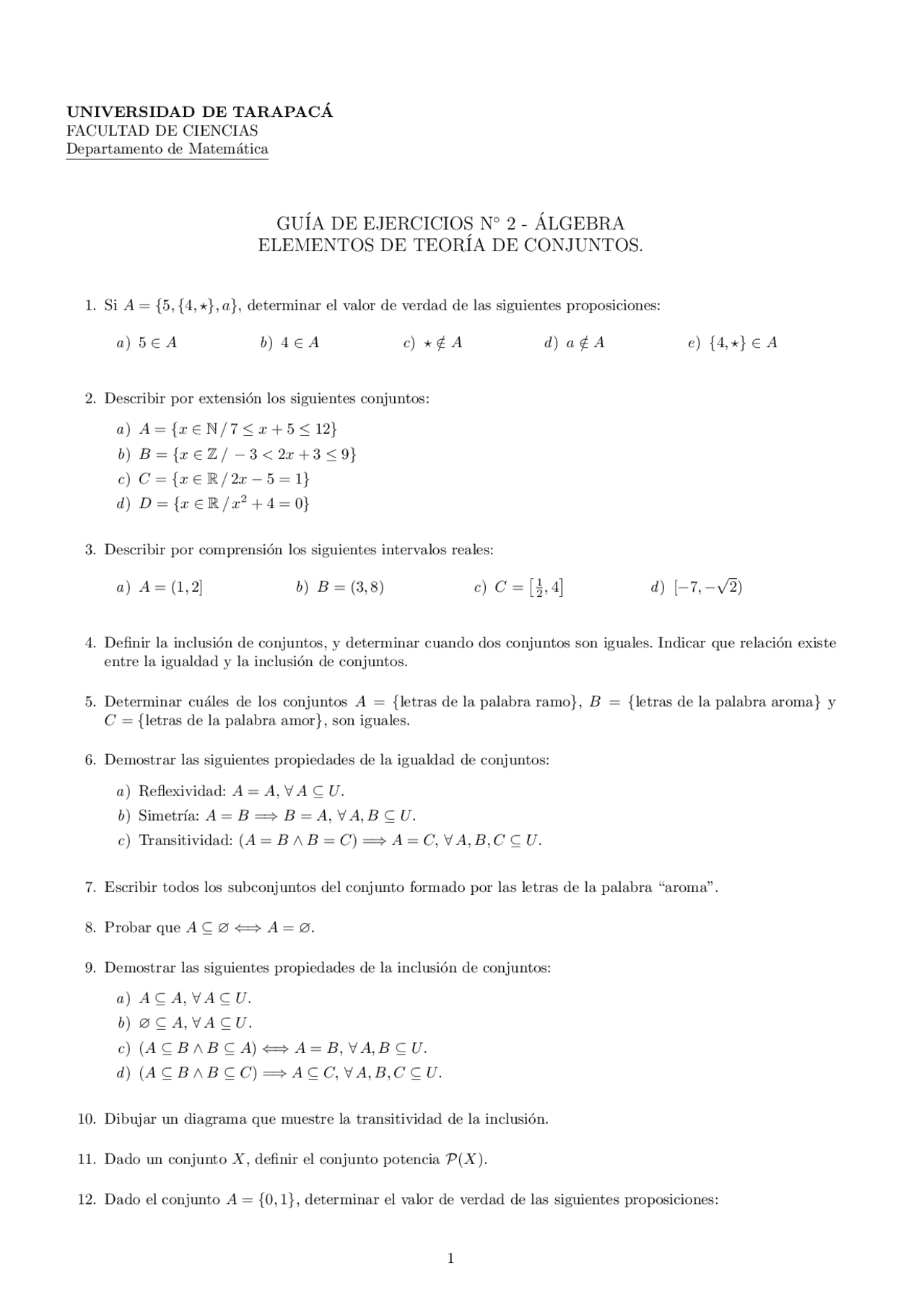 Teoria De Conjuntos Matematicas Exercices De Mathématiques Docsity