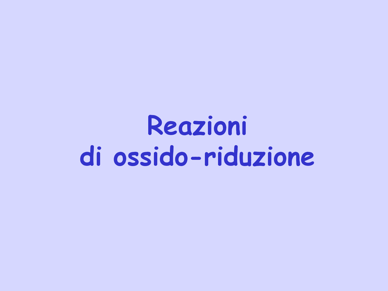 Ossidoriduzioni Redox Docsity