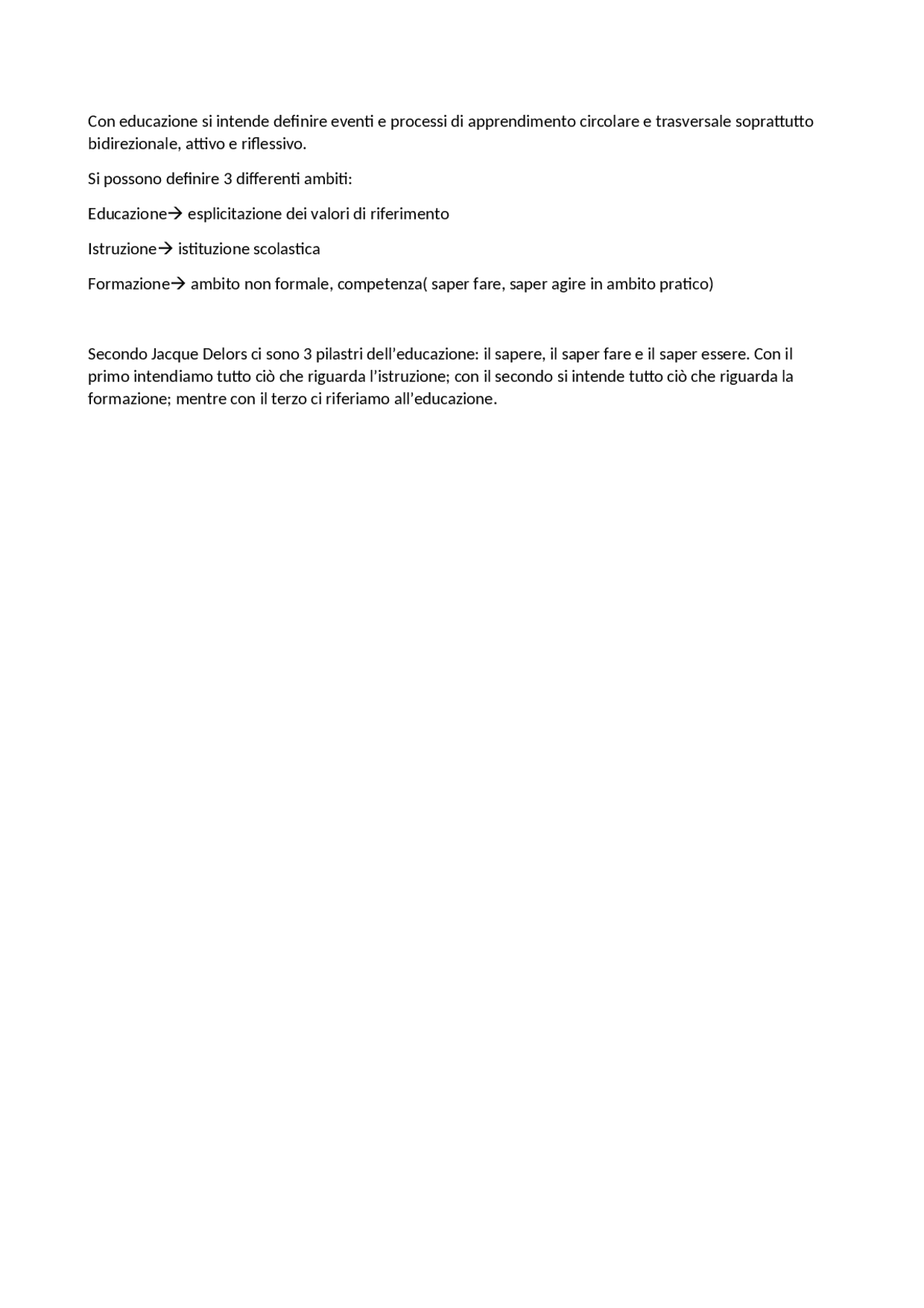 I Tre Pilastri Delleducazione Docsity