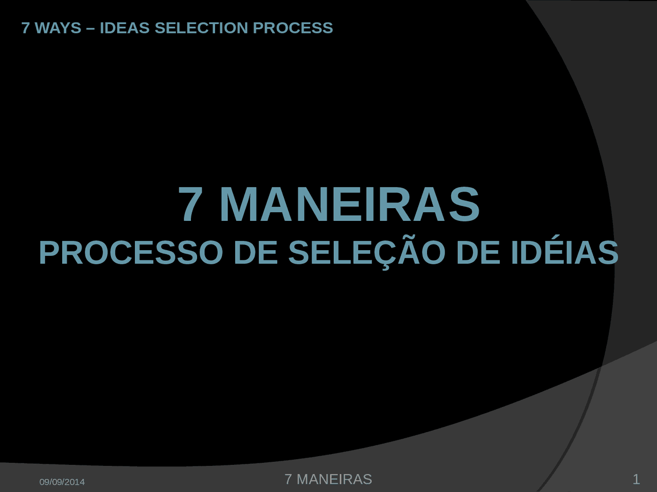 7 Métodos - Processo de Seleção de Idéias - Docsity