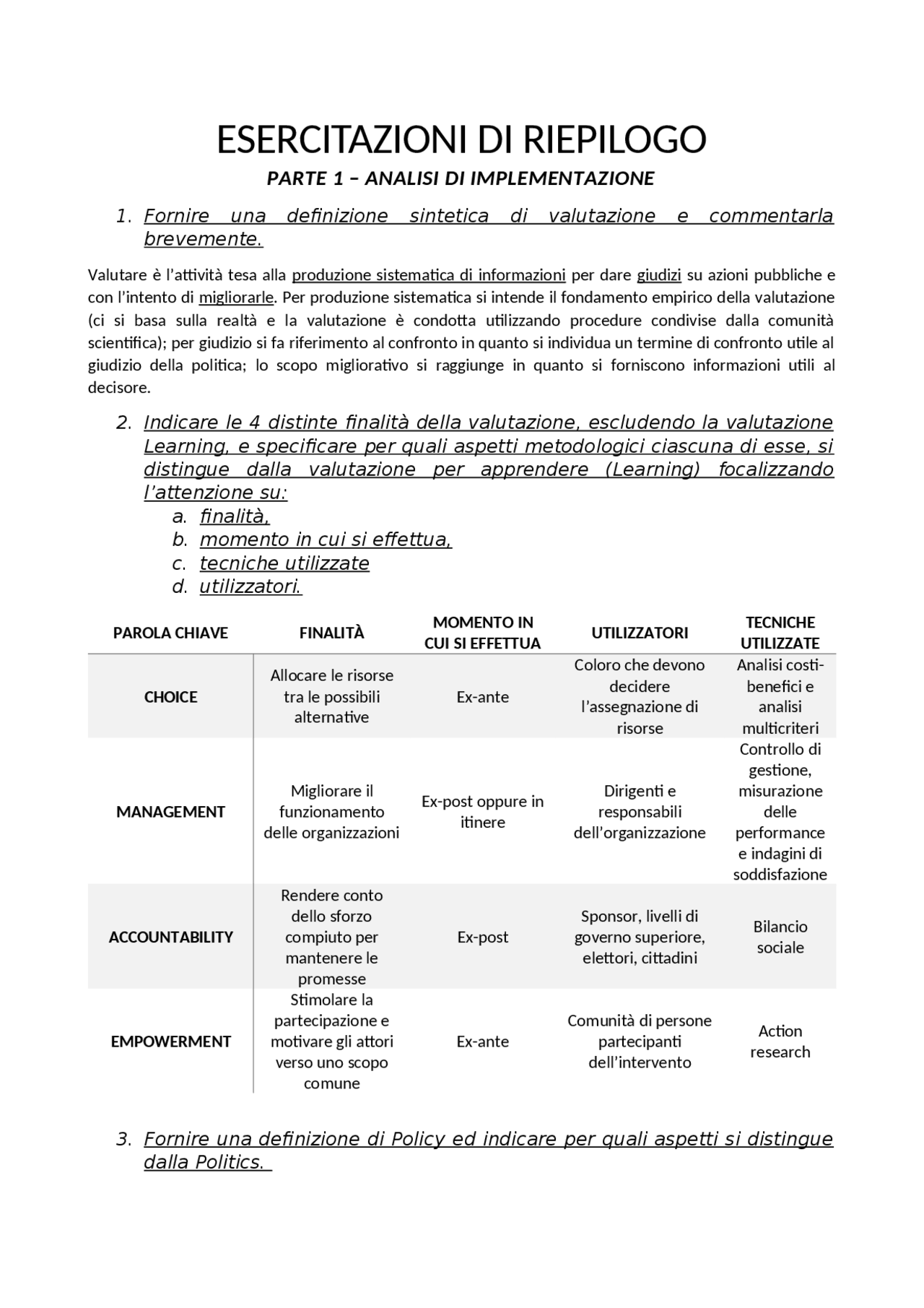 Riassunto Slide A1 A2 Docsity