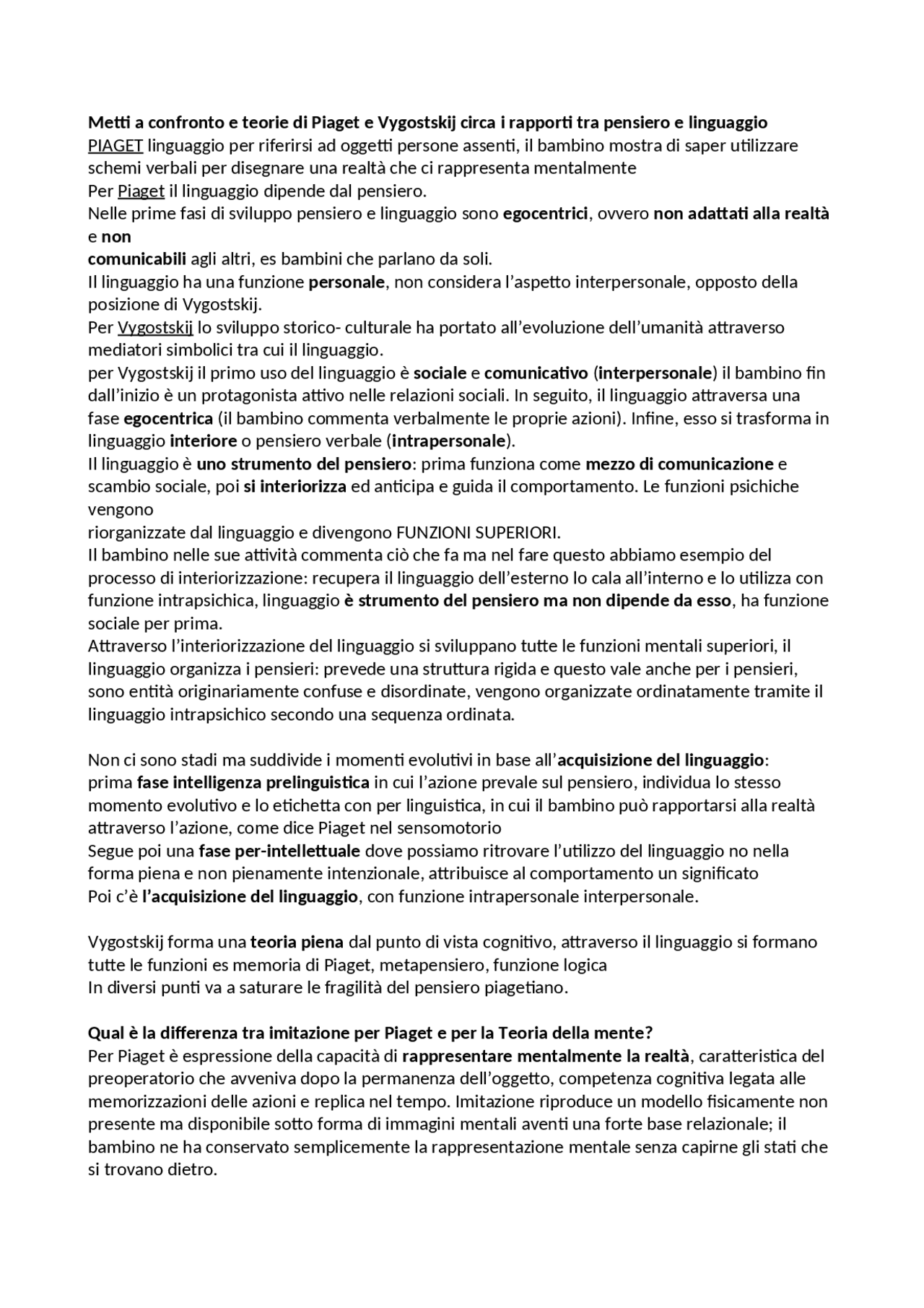 Psicologia Dello Sviluppo Domande Docsity
