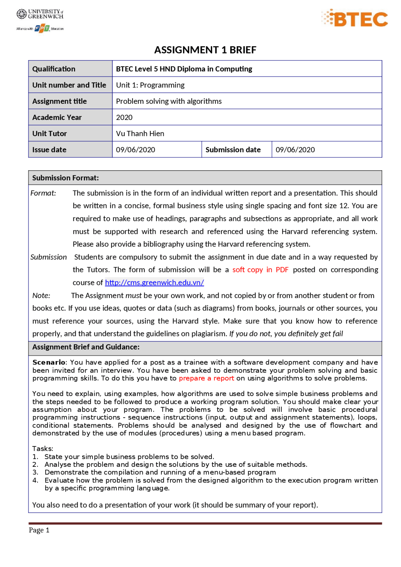 Assignment Btec 1618 Subject Assignments Procedural Law Docsity