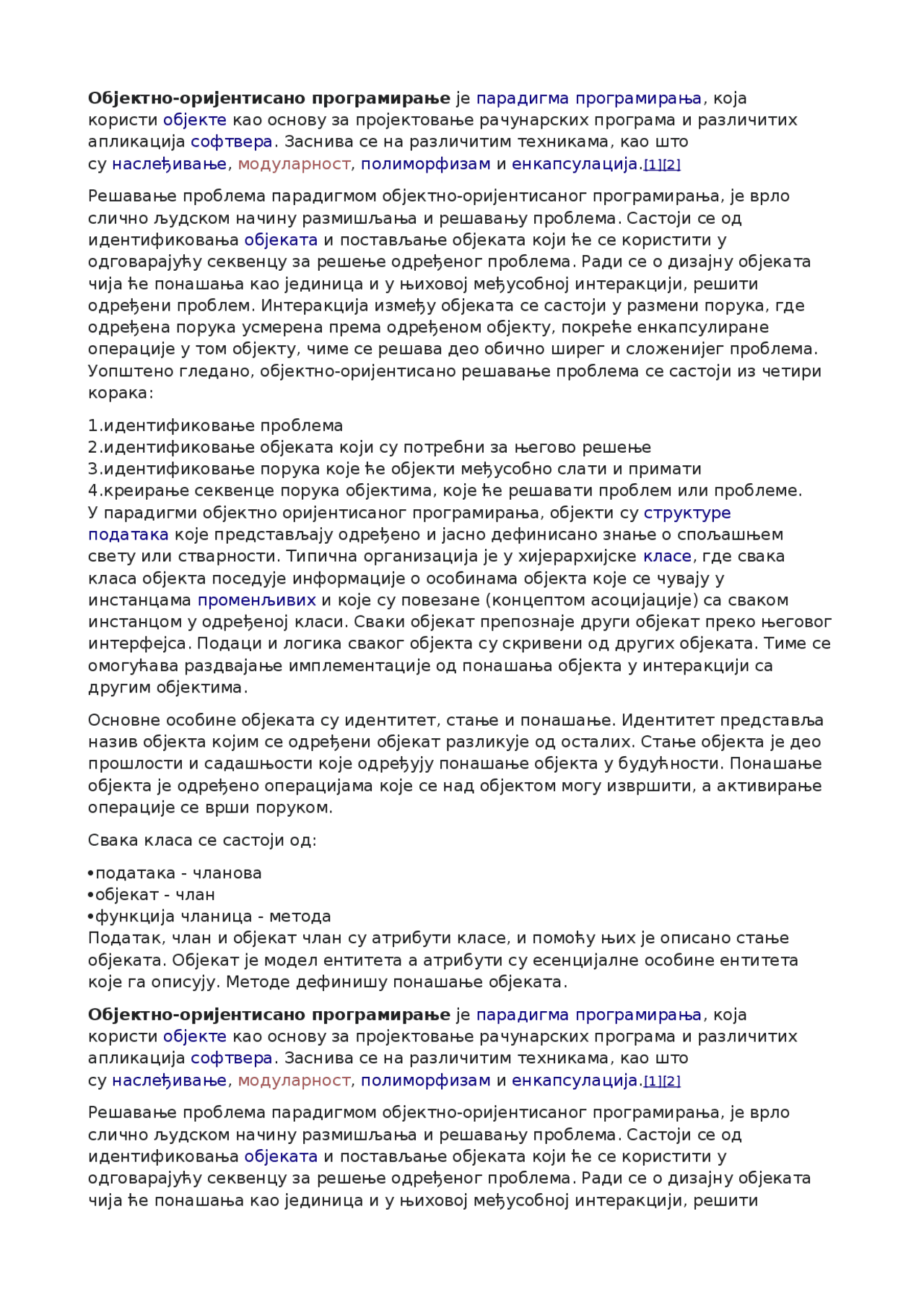 Oop Object Oriented Programming Docsity