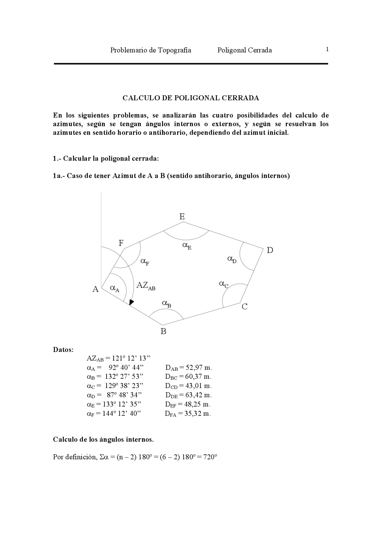 PRACTICA D POLIGONAL CERRADA | Apuntes de Topografía - Docsity